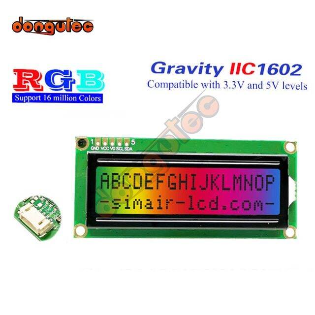 Grove 162 16x2 1602 3.3-5v Serial Iic I2c Fstn Positive Negative Character Lcd Module Display ...