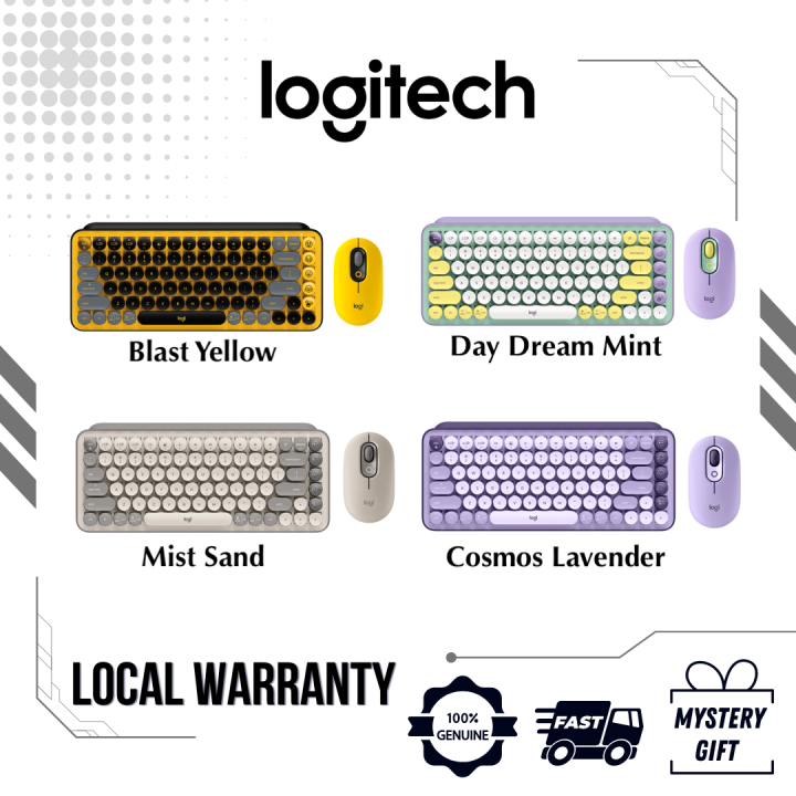 Logitech POP Keys Mechanical Wireless Keyboard with Customisable Emoji ...