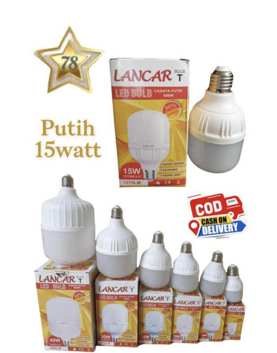78Bintang LAMPU LED 15WATT LANCAR SNI PUTIH - BOHLAM LAMPU 15WATT PUTIH - LAMPU LED 15WATT ...