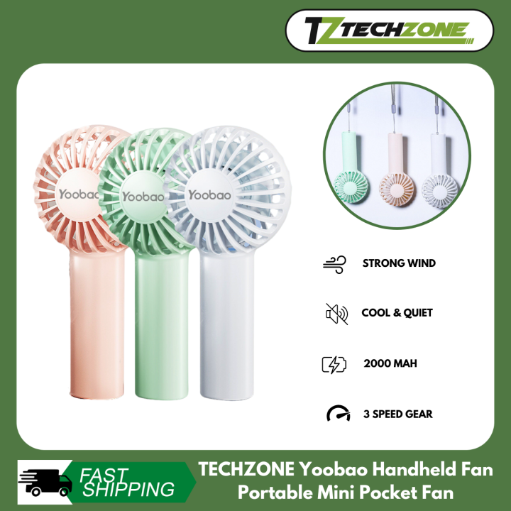 TECHZONE Yoobao Handheld Fan Portable Mini Pocket Fan with Lanyard ...