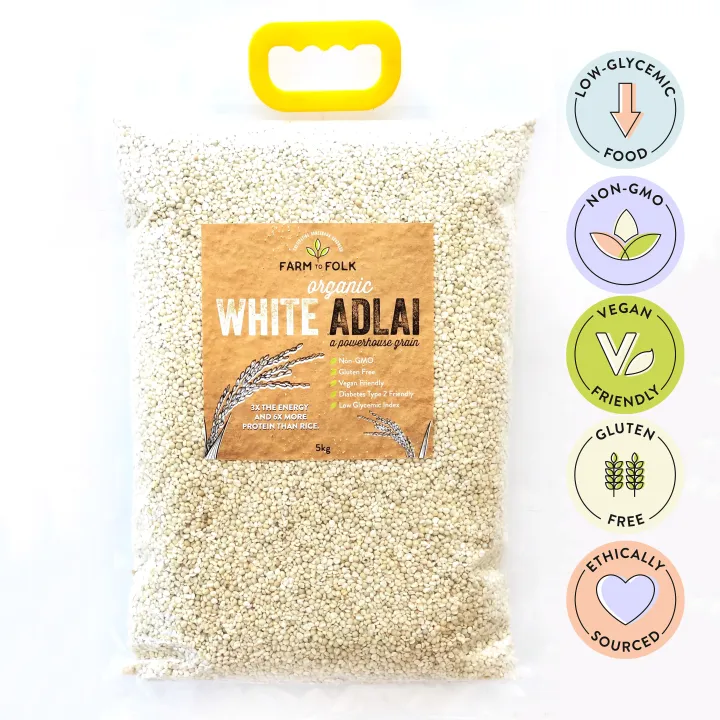 [FAMILY PACK] Organic White Adlai 5kg w/ Handle | Lazada PH