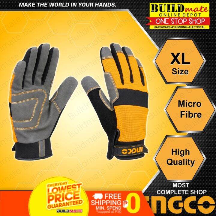 INGCO Mechanic Gloves HGMG01-XL BUILDMATE IHT♝ | Lazada PH