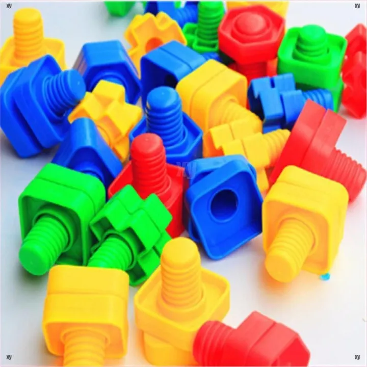 Screw Building Blocks Insert Blocks Nut Shape Kids Educational Gift ...