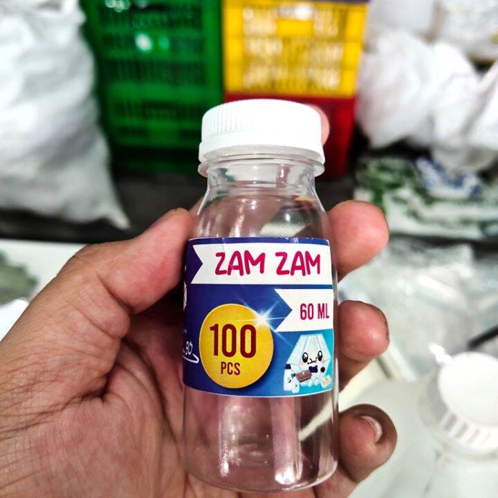 (100 PCS) Botol Zam Zam 60 ml Botol Kapsul Botol Plastik Botol Zamzam ...