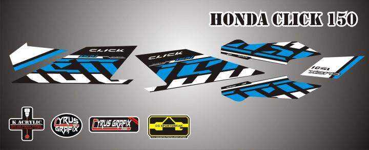 Honda Click 150 Stock Decals(Blue) | Lazada PH
