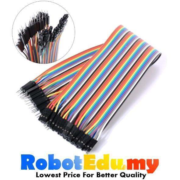 Arduino 40p 40pcs Breadboard Experiment Rainbow Dupont Jumper Wire ...