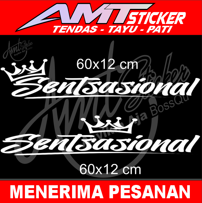 [REFLEKTIF] STICKER NYALA CUTTING SENTSASIONAL UKURAN 60X12 CM BISA ...