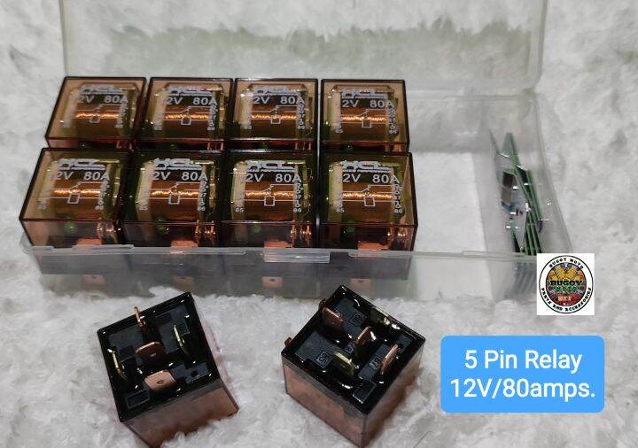 Relay with Socket 5 pins for horns and lights / 80amp | Lazada PH