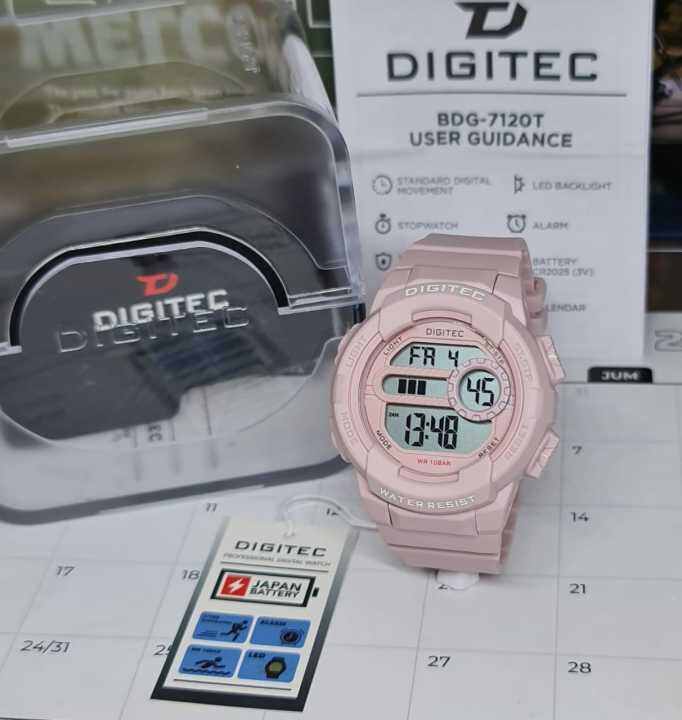 Jam Tangan Digitec 7120 Wanita Cewek Original Watch Sport Digital Tali ...