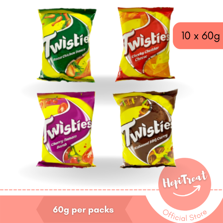 Mondelez Twisties Snack - Roasted Chicken / BBQ Curry / Cheese / Tomato ...