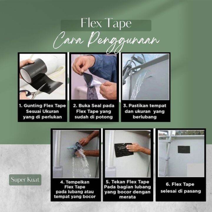 Flex Tape Isolasi Anti Air Lakban Super Kuat Tambal Bocor Seketika | Lazada Indonesia