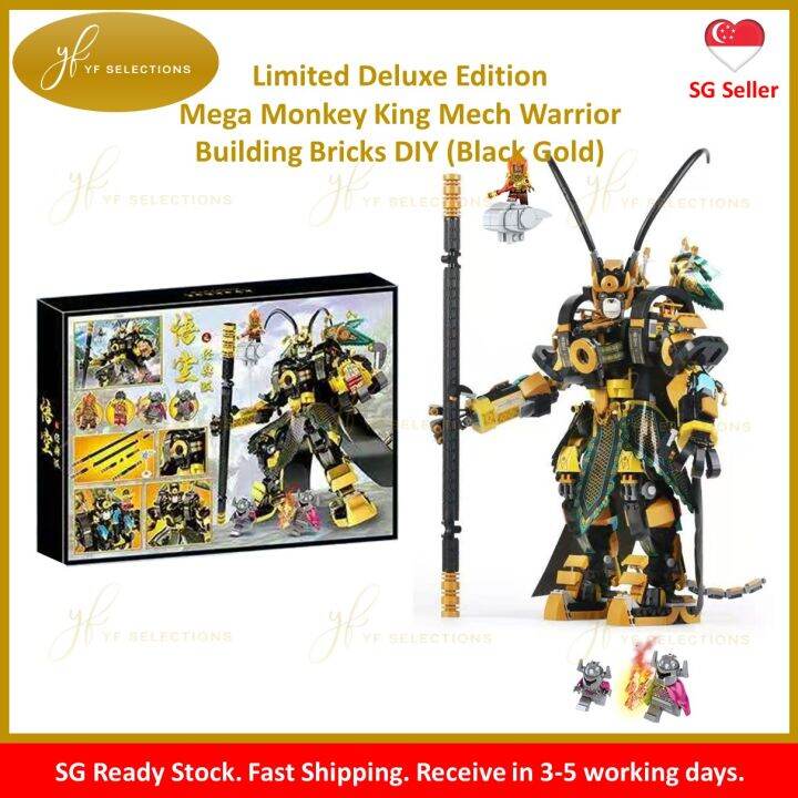 Limited Edition Deluxe Class, Building Brick DIY Black Gold Series Mega ...