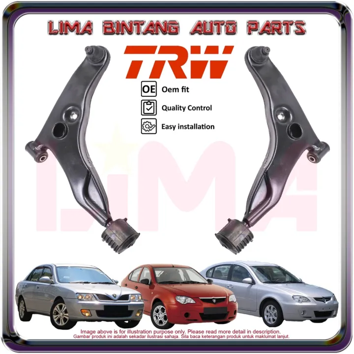 Proton Waja , Gen 2 , Persona Old Front Lower Arm , Control Arm Right / Left Side TRW *Original ...