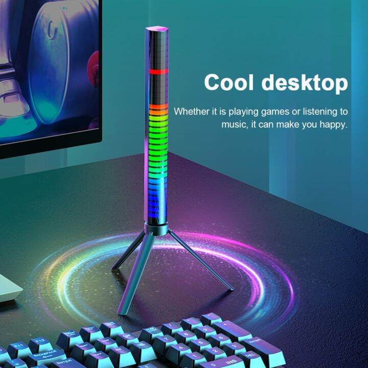 D10 APP Control Voice Activated Rhythm Lamp 32-Bit RGB Audio Spectrum ...