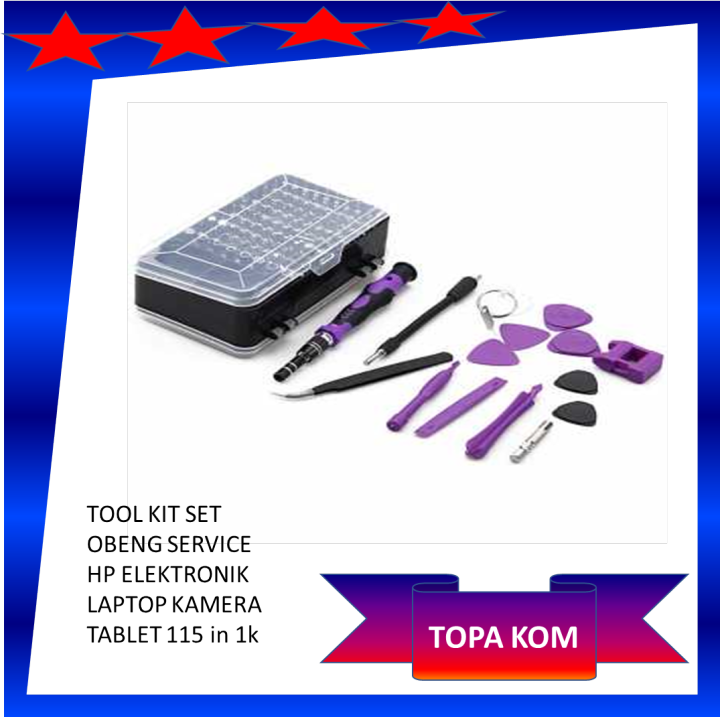 OBENG SET 115 IN 1 Reparasi Smartphone Insulated 10817 ALAT BONGKAR HP OBENG 115 in 1 ...