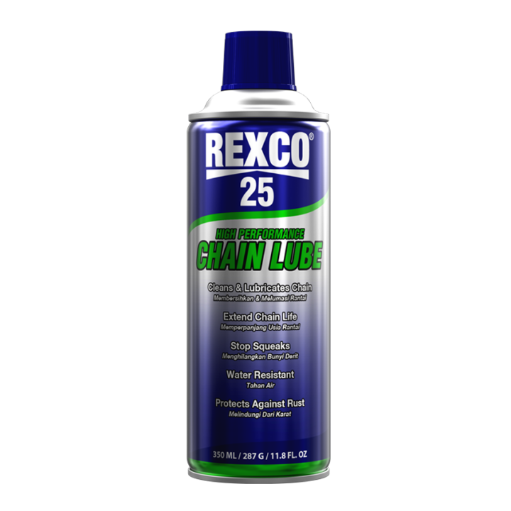 REXCO 25 CHAIN LUBE 120 ML/ 100 G/ 4.2 fl OZ สเปรย์หล่อลื่นโซ่ สมรรถนะ ...