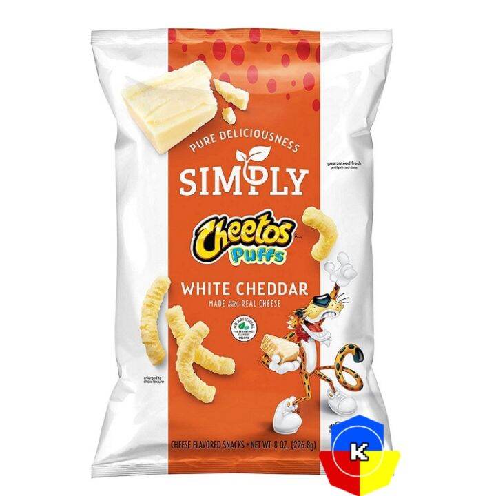 Cheetos Simply Puffs White Cheddar Cheese Flavored Snacks 226.8g | Lazada PH