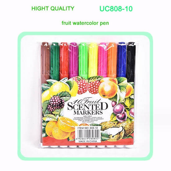 Fruit Scented Markers color pen 10color Thick head | Lazada PH