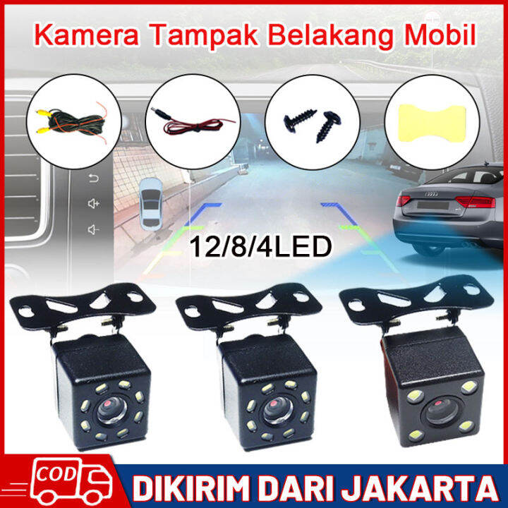 【COD+Ready Stock】Asli 12/8/4LED Kamera Belakang Mobil Universal Sudut ...