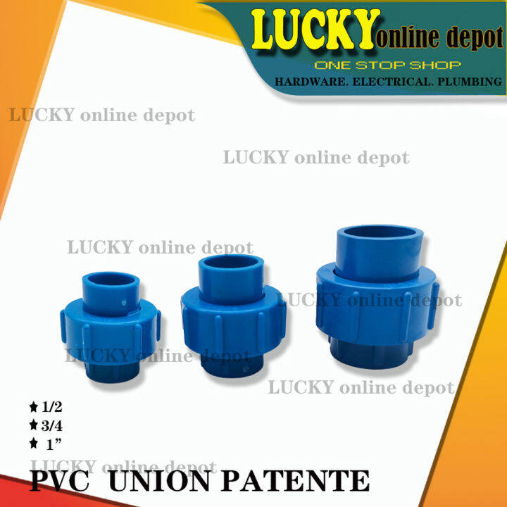 BLUE PVC UNION PATENTE PIPE FITTINGS 1/2", 3/4", 1" ( SOLD PER PIECE ...