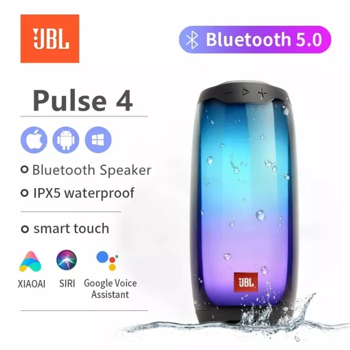 JBL Pulse 4 Wireless Bluetooth Speaker IPX7 Waterproof Deep Bass Stereo ...
