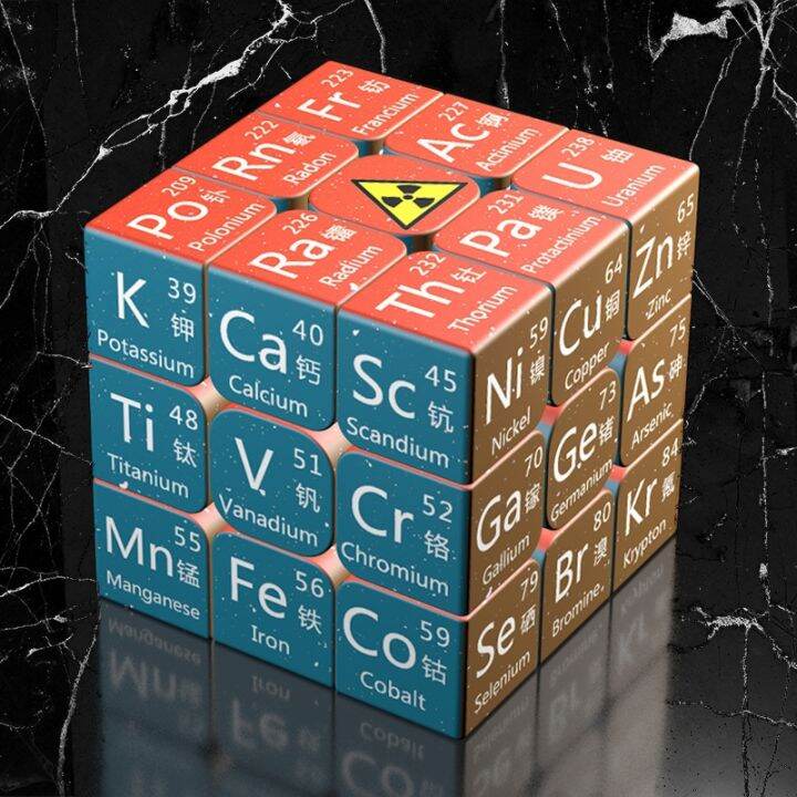 Chemical element periodic table physics third-order Rubik's cube ...