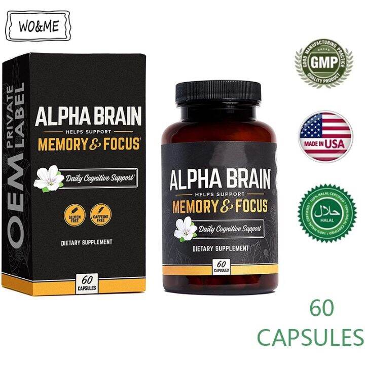 New 2023 Intelligence Capsules Improves Concentration Improves Memory Alpha Brain Capsules 60 ...