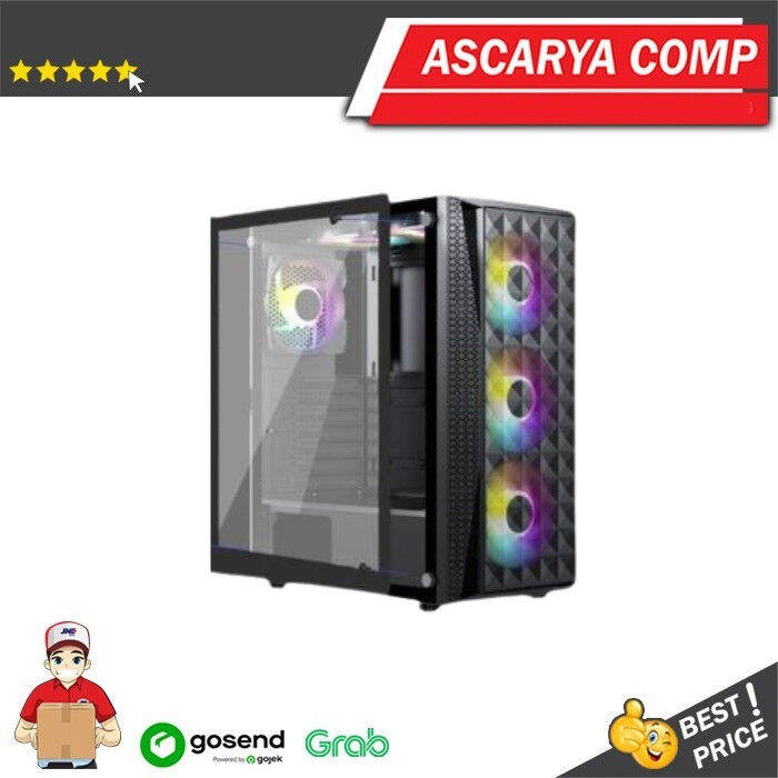 Casing VenomRX Mystra - ATX Gaming Case Free 4 Fan RGB | Lazada Indonesia