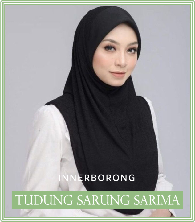 Tudung Sarung Sarima Hoor Berdagu Warna Plain (Size M, L, XL), Kain ...