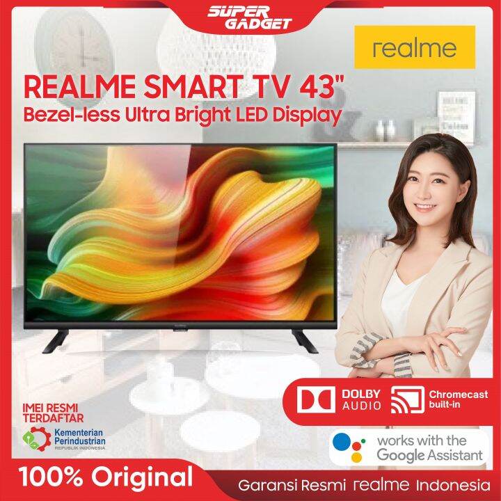 Realme Smart TV 43" 32" Inch AndroidTV Bezel Less Android SmartTV Original | Lazada Indonesia