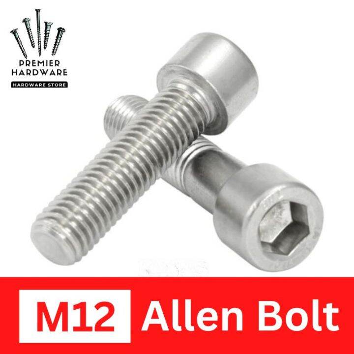 M12 Stainless Allen Capscrew | Allen Bolt Socket Head Cap Screw (SOLD ...