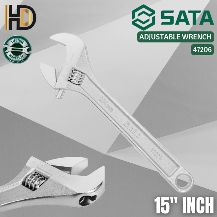 SATA Adjustable Wrench 15" / Heavy Duty Adjustable Wrench / LIFETIME ...