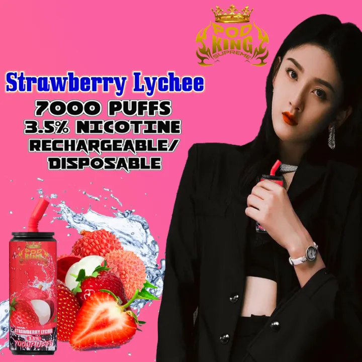 POD KING SUPREME Rechargeable Disposable PUFF PLUS 7000 Puffs ...