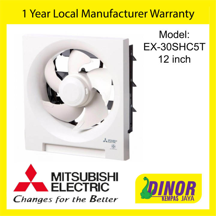 Mitsubishi Electric EX-30SHC5T 12’’ Wall Type Ventilation Fan Exhaust ...