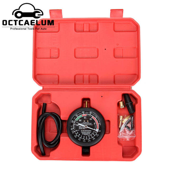 Fuel Vacuum Gauge Synchronizer Carburetor Pressure Leak Diagnostic Tool For Auto Compression ...