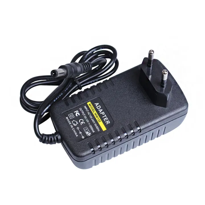 EU Type AC 100-240V to DC 12V 2A Power Supply CCTV Camera LED Strip AC ...