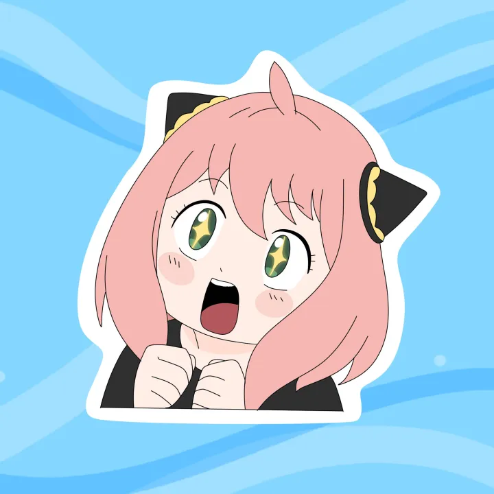 SSKAIT Anya Waterproof funny spy x family anime mood die cut sticker ...