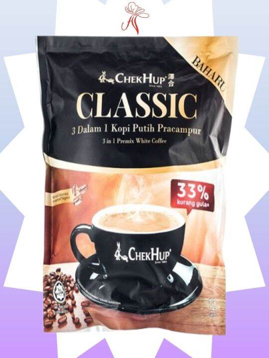 Chek Hup 3in1 Classic White Coffee Original 37gx12's Huat Tiong | Lazada