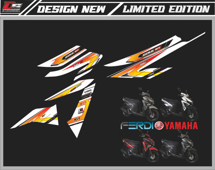 STRIPING VARIASI SOUL GT 125/STRIPING SEMI DECAL SOUL GT 125 RACING ...