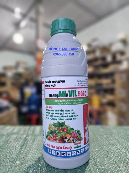 Thuốc trừ bệnh HoangAnhvil 50SC 1 lít (hexaconazole 50g/l) Trừ nấm bệnh,đạo ôn, thán thư, rỉ sắt ...