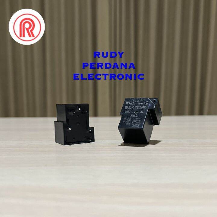 RELAY 6 PIN KAKI 6P 24 VOLT 24V 30A KODOK WQE WEIQI WL90-S-1DC24DR ...