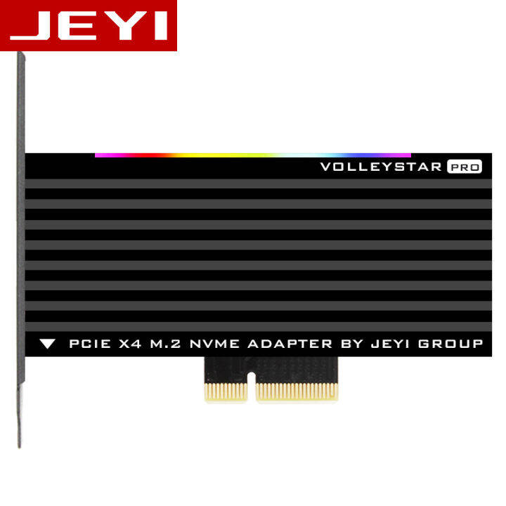 JEYI VolleyStar-PRO Black Heat Sink Heatsink M.2 NVMe SSD NGFF TO PCIE ...