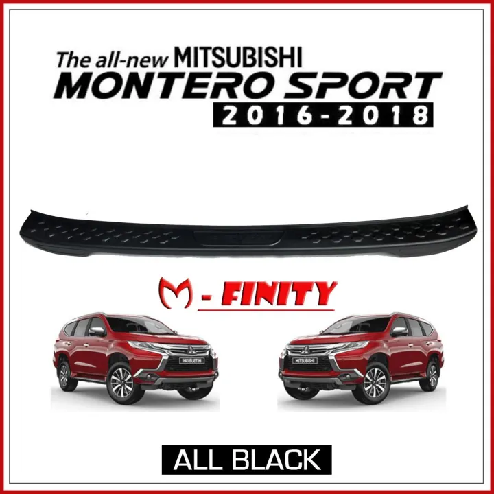 All Black Rear Stepsill / Bumper Guard for Montero Sport 2016 - 2019 ...