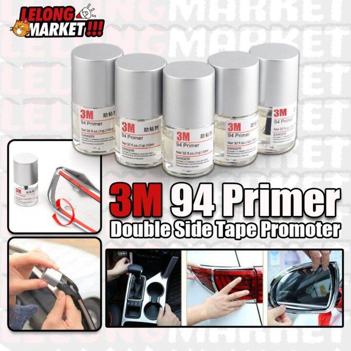 Genuine 3M 94 Primer 10ml Applicator Adhesive Helper Double Side Tape Promoter Nano Tape Primier ...