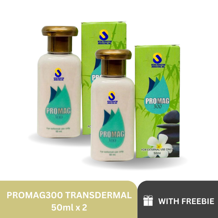 SET OF 2 100% Original Promag 300 Transdermal 50ml,MAGNESIUM, Health, Food Supplement ...