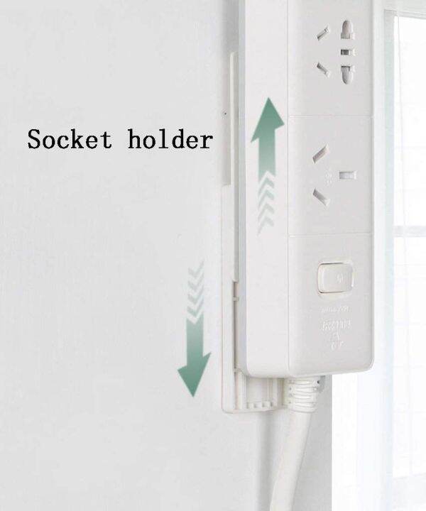 Wall Mount Socket Extension Power Plug Adapter Sticker Router Modem ...