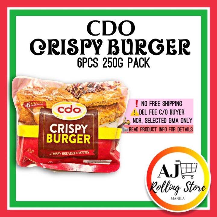 CDO Crispy Burger 6 PCS 250g Pack | Lazada PH