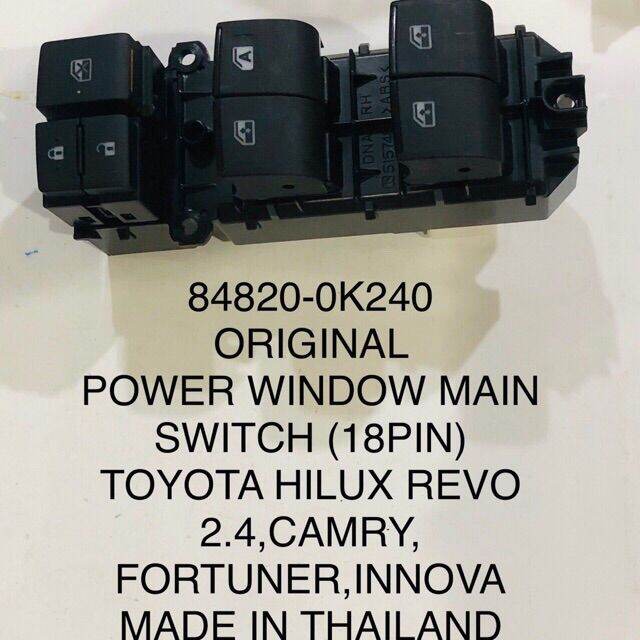 84820-0K240 ORIGINAL POWER WINDOW MAIN SWITCH FOR USE ON: TOYOTA HILUX ...