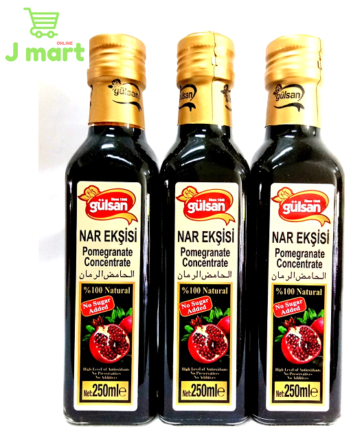 PATI DELIMA ASLI Gulsan Pomegranate Concentrate Nar Eksisi - 3 x 250ml ...