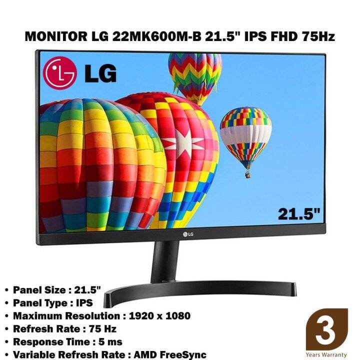 MONITOR LG 22MK600M-B 22 Full HD IPS สีดำ MONITOR LG 22MK600M-B 22 Full ...